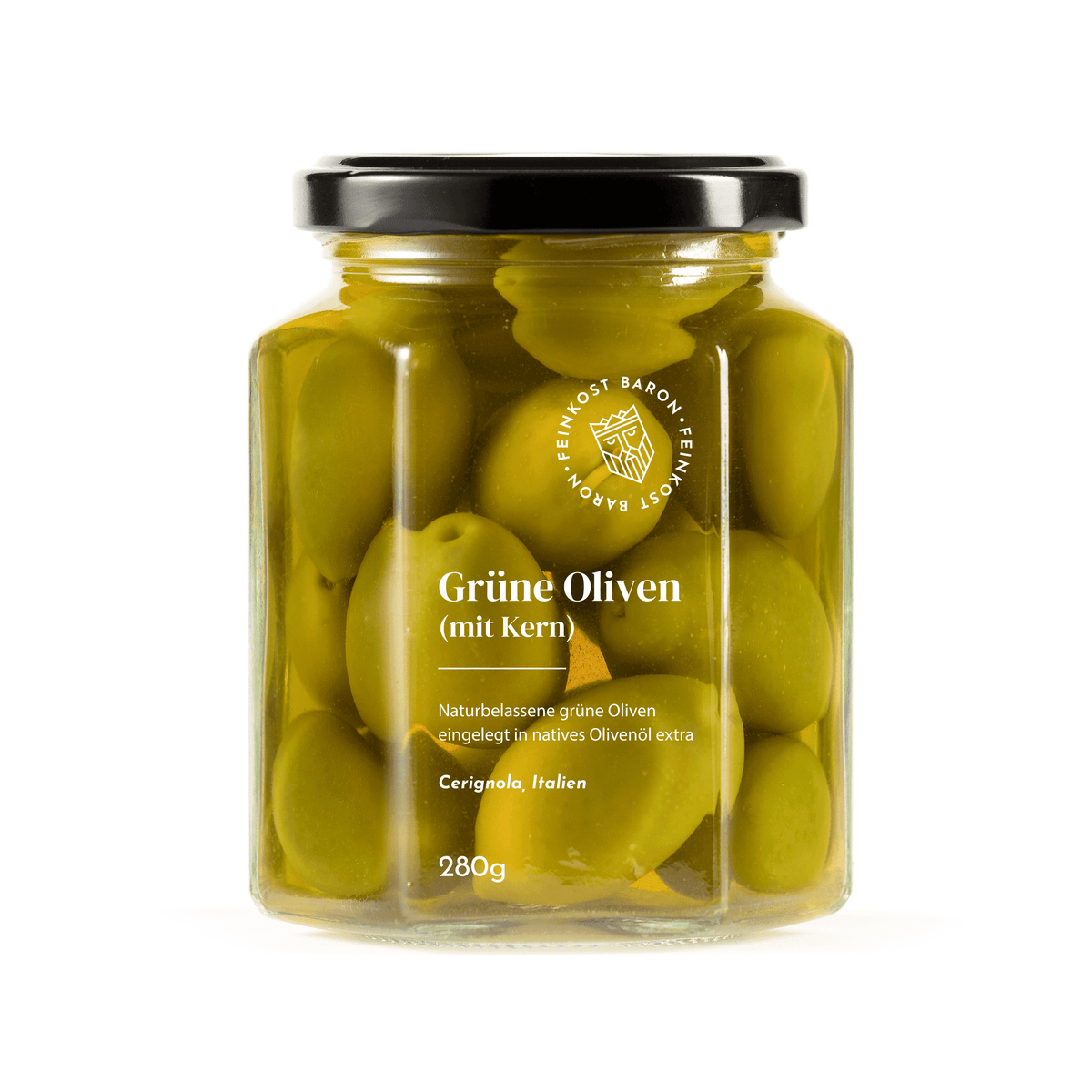 Grüne Oliven (mit Kern) – Feinkost-Schmiede GmbH